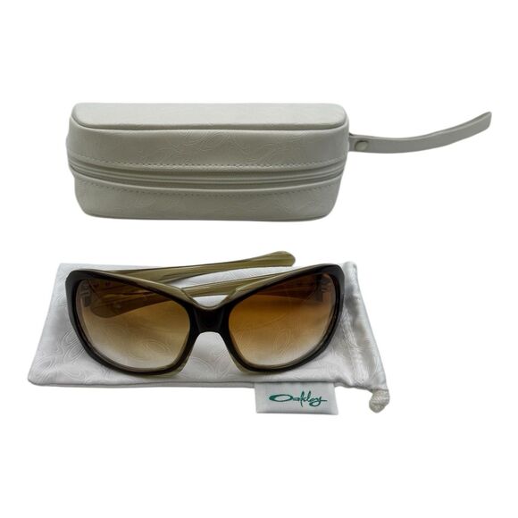 Oakley | Accessories | Vintage Oakley Sunglasses Script Cappuccino Brown To Clear Gradient ...